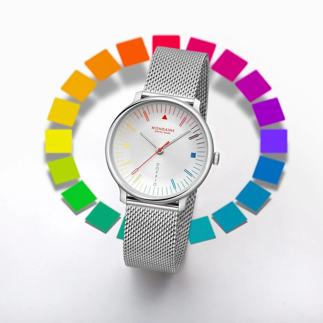 Mondaine Doppio Quartz MLE.33112.SM Bauhaus Inspired | Hodinky-365.sk